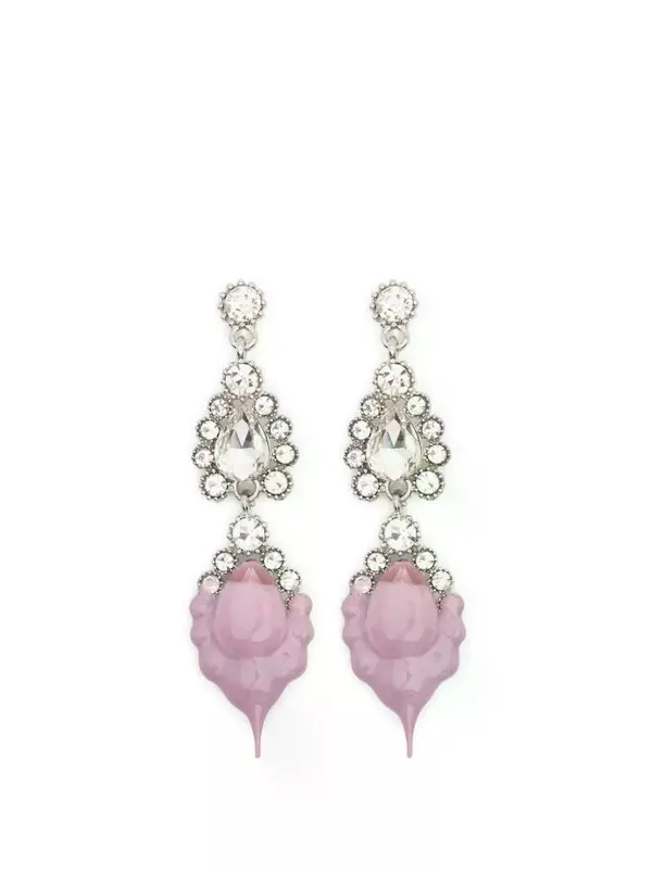 Ottolinger Dipped Crystal Earrings - Silver