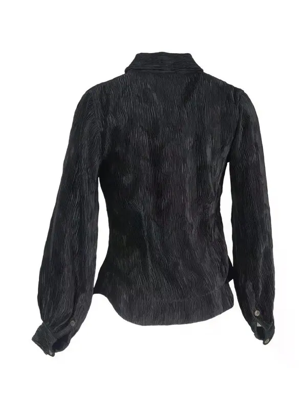 GANNI Pleated Button-down Blouse