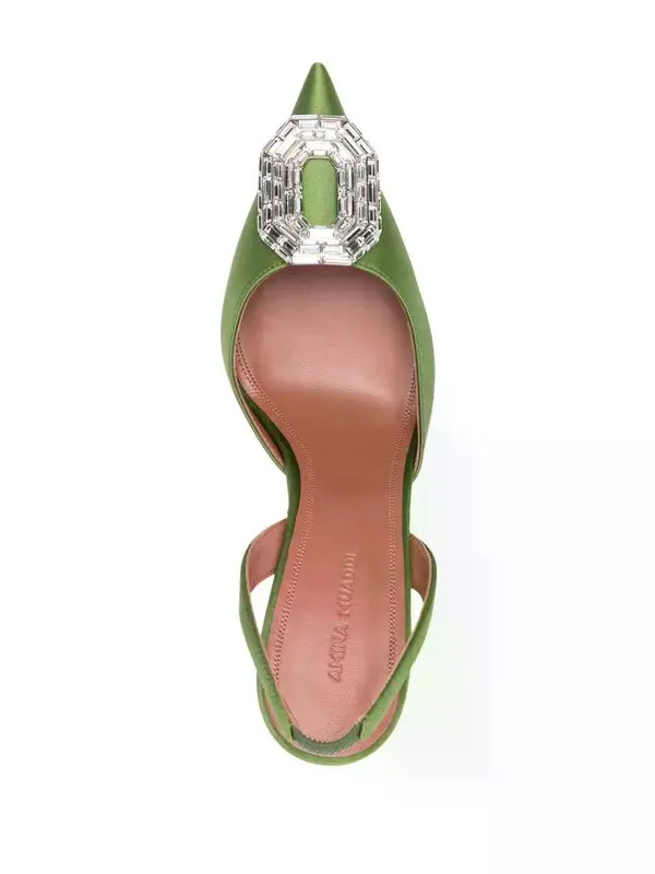 Amina Muaddi Camelia Crystal-buckle Pumps
