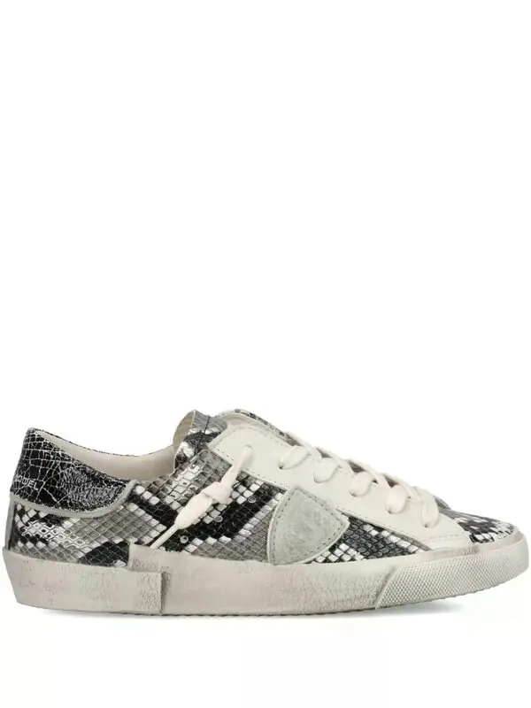 Philippe Model Prsx Animal-print Sneakers - Grey