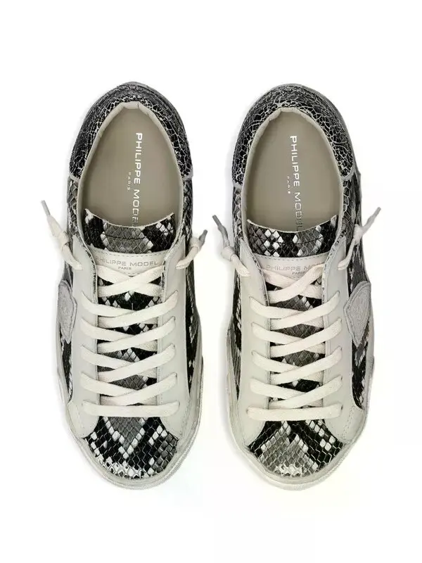Philippe Model Prsx Animal-print Sneakers - Grey