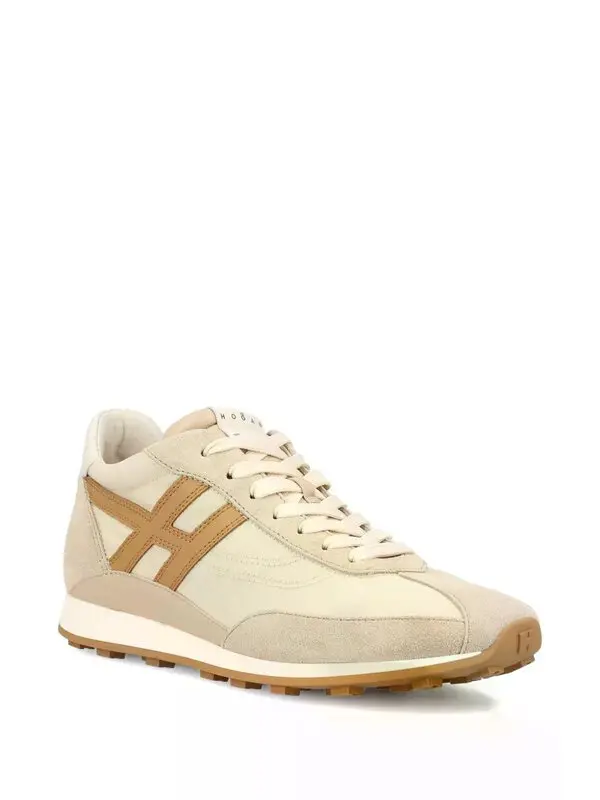 Hogan Athletic Sneakers With Suede Panelling - Neutrals