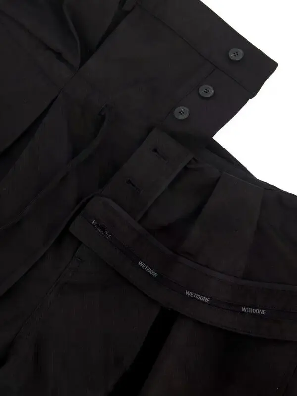 We11Done Folded Button-fastening Trousers