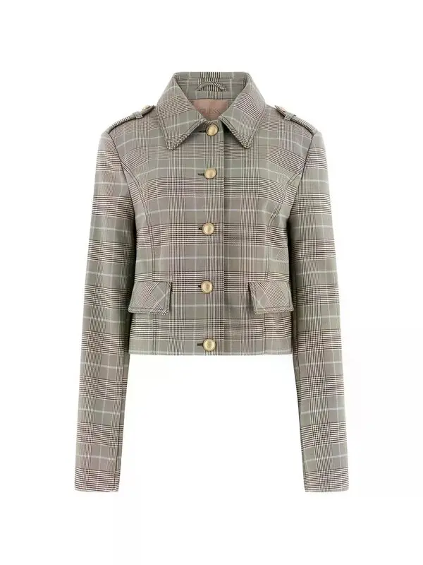 Guess Checked Cropped Jacket