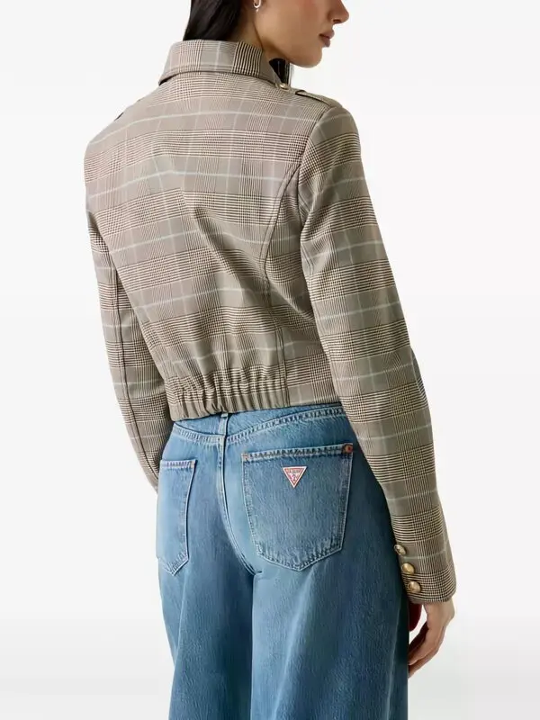 Guess Checked Cropped Jacket