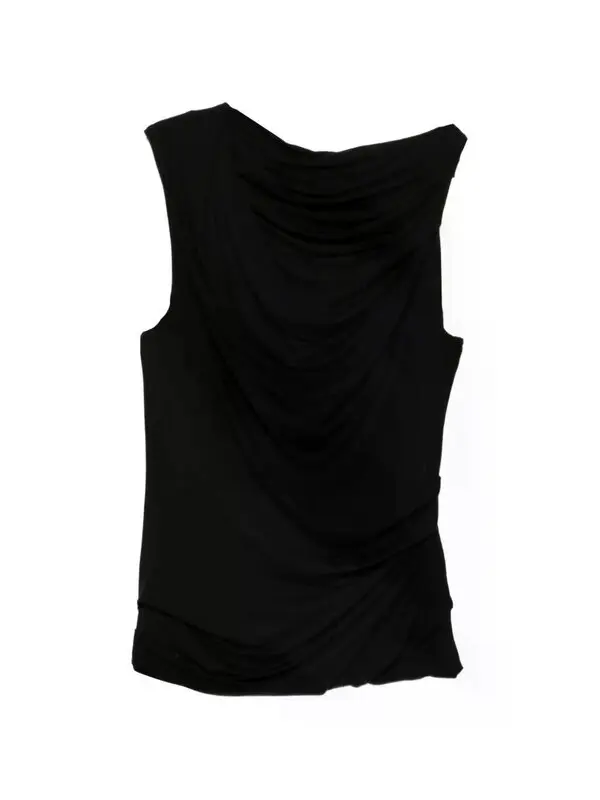 ENTIRE STUDIOS Sleeveless Draped Top - Black