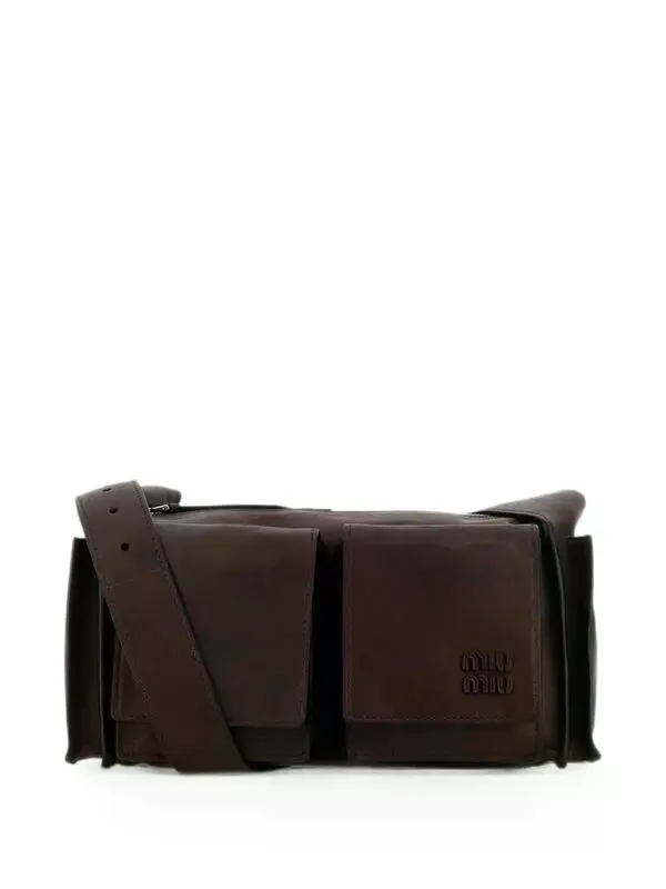 Miu Miu Utilitarian Leather Shoulder Bag