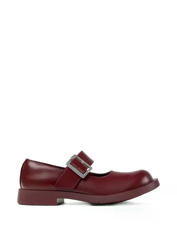 Camper Buckle Ballerina Flats - Red