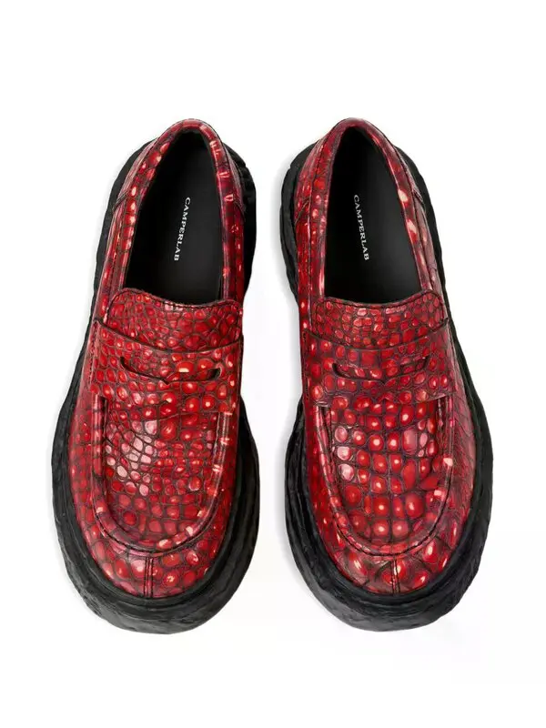Camper Patterned Loafers - Red