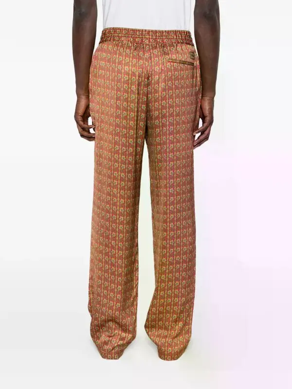 Drole De Monsieur Paisley Pattern Wide Leg Trousers