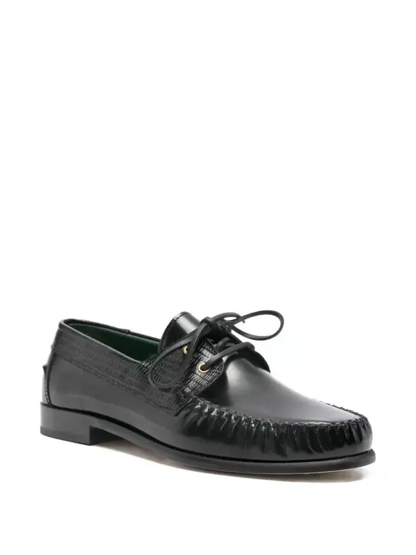 VINNY'S Millo Two-tone Lace-up Boat Shoes