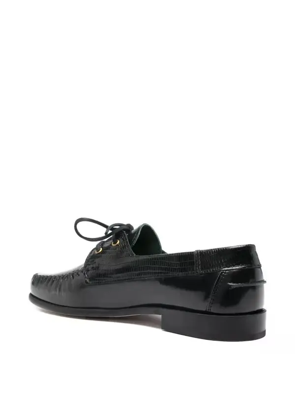 VINNY'S Millo Two-tone Lace-up Boat Shoes