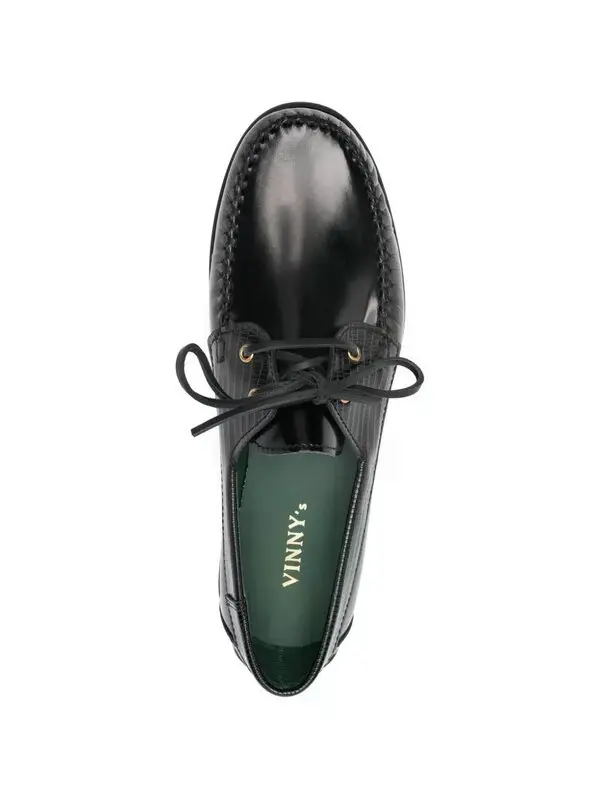 VINNY'S Millo Two-tone Lace-up Boat Shoes