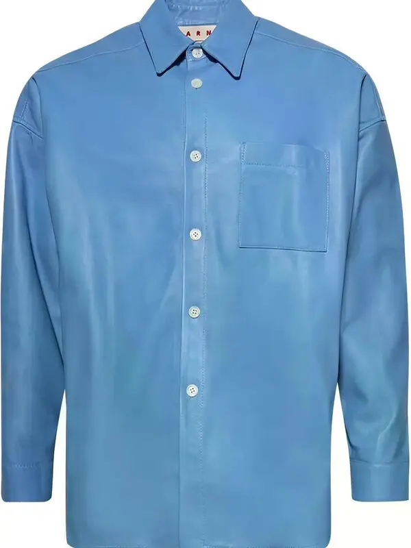 Marni Leather Shirt - Blue
