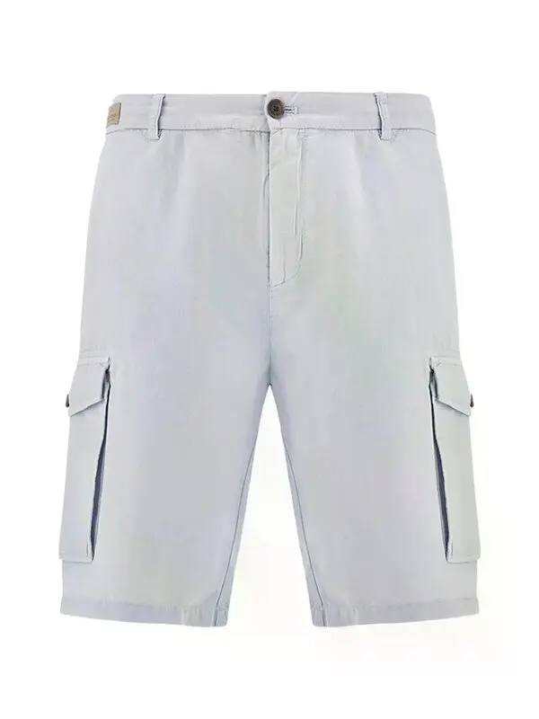 Paul & Shark Garment-dyed Bermuda Shorts With Cargo Pockets