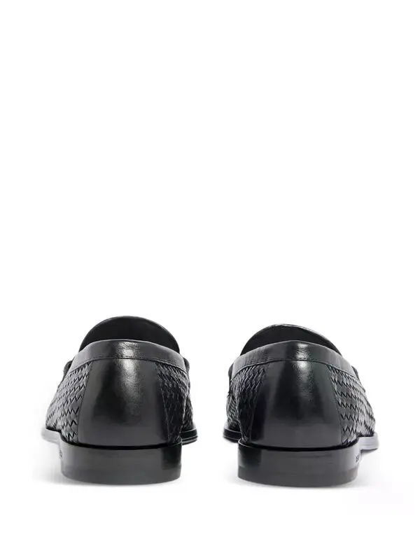 Dsquared2 Neoclassic Woven Leather Loafers - Black