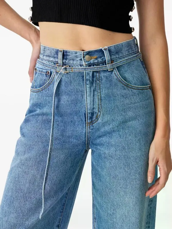 HEY JOANIE Twilight Belted Wide Leg Jeans