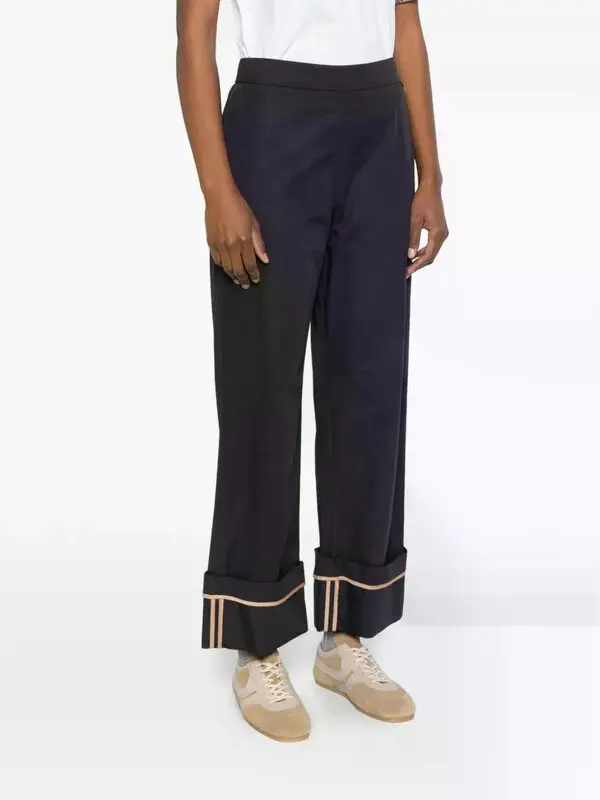 Herno Cuffed Flared Trousers - Blue