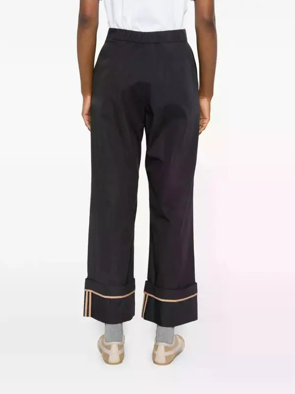 Herno Cuffed Flared Trousers - Blue
