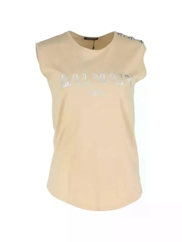 Balmain Logo Print Tank Top