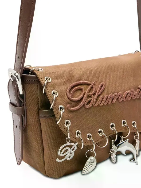 Blumarine Charm Detail Shoulder Bag - Neutrals