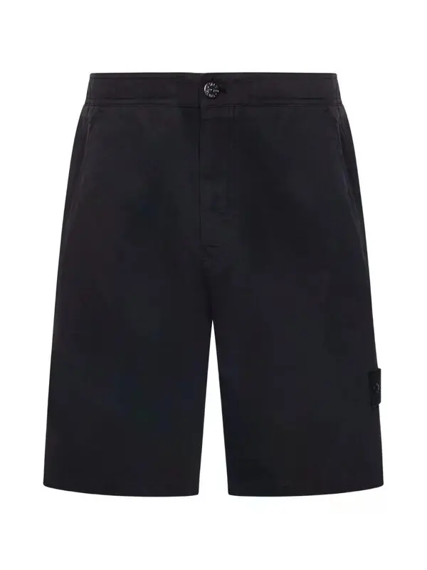 Stone Island Cotton Linen Canvas Shorts