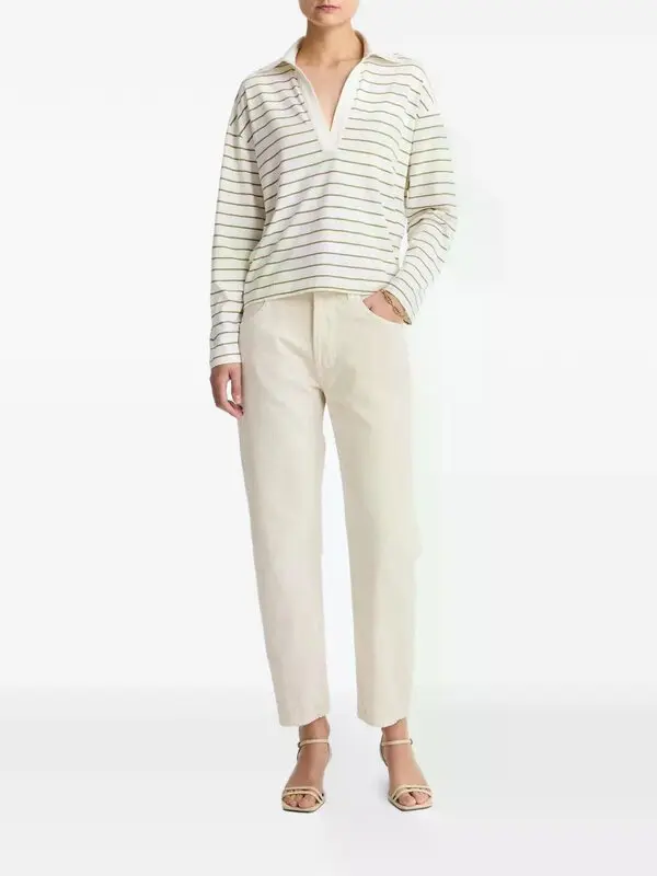 Vince Striped V-neck T-shirt