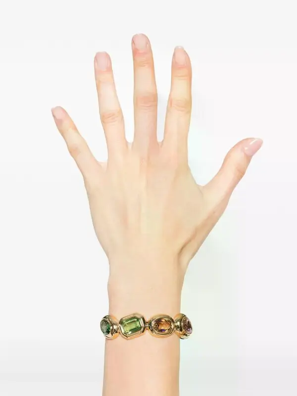 SWAROVSKI Mixed-cuts Multicoloured Cuff Bracelet - Gold