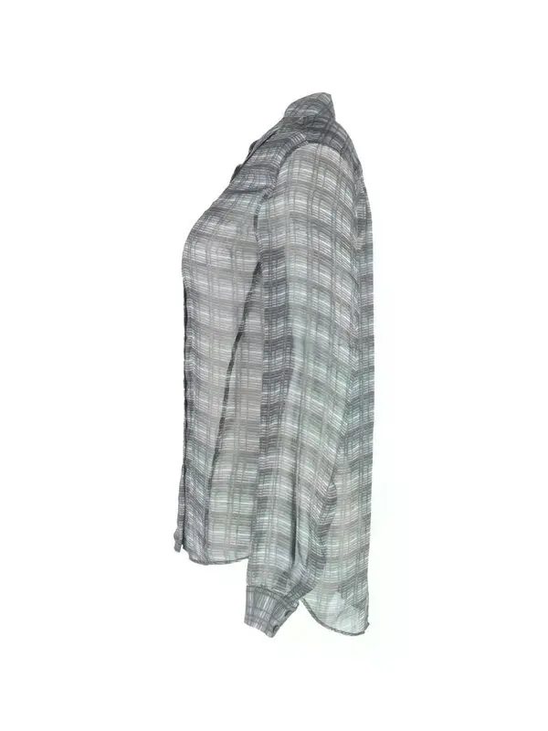 Theory Checked Silk Shirt