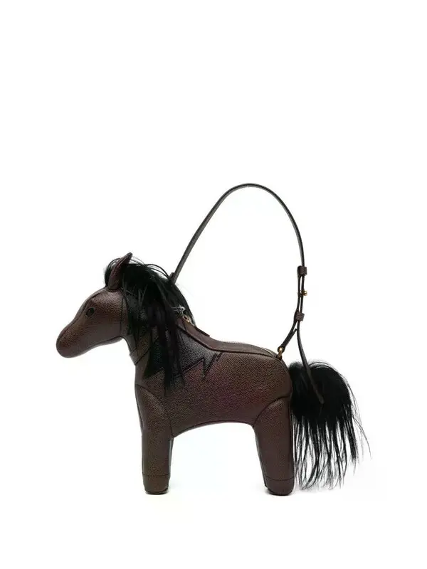 Thom Browne Horse-appliqué Shoulder Bag - Brown