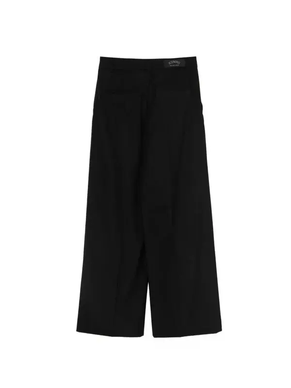 Iceberg Wide Leg Trousers With Logo Label