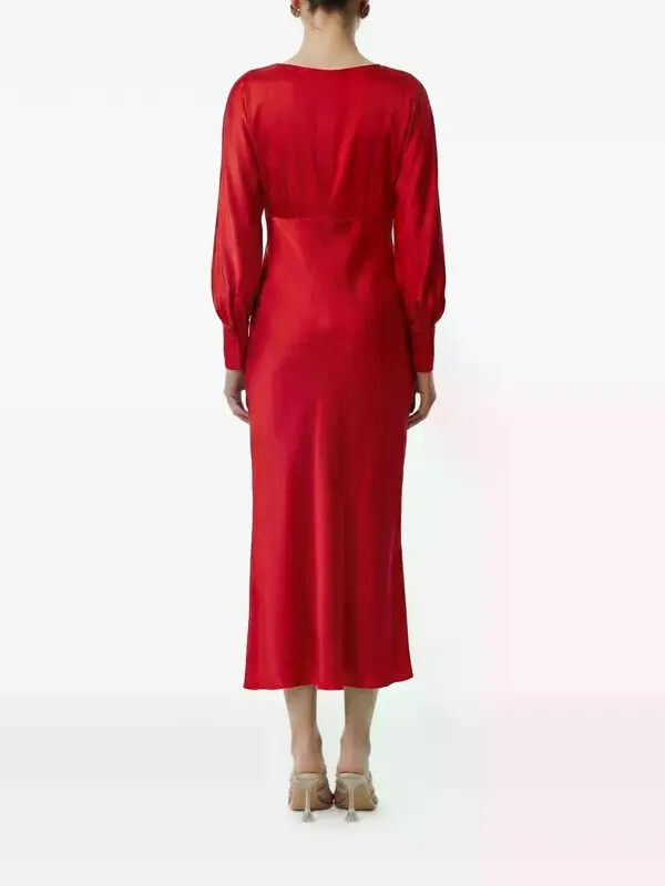 FRAMBOISE Long Sleeve Fitted Waist Dress