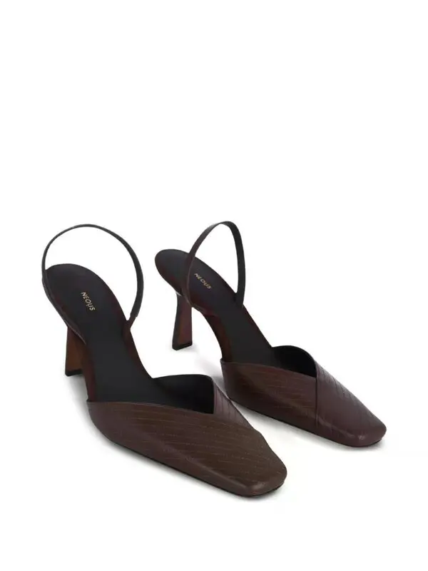 NEOUS Slingback Heeled Pumps - Brown