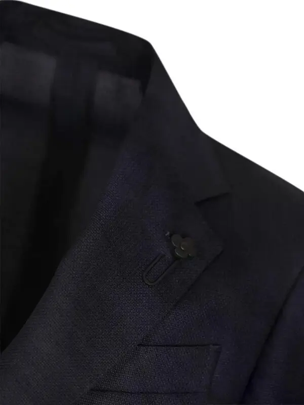 LARDINI Single-breasted Wool Blazer - Blue