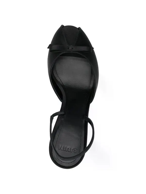 3JUIN Bow Embellishment Slingback Sandals