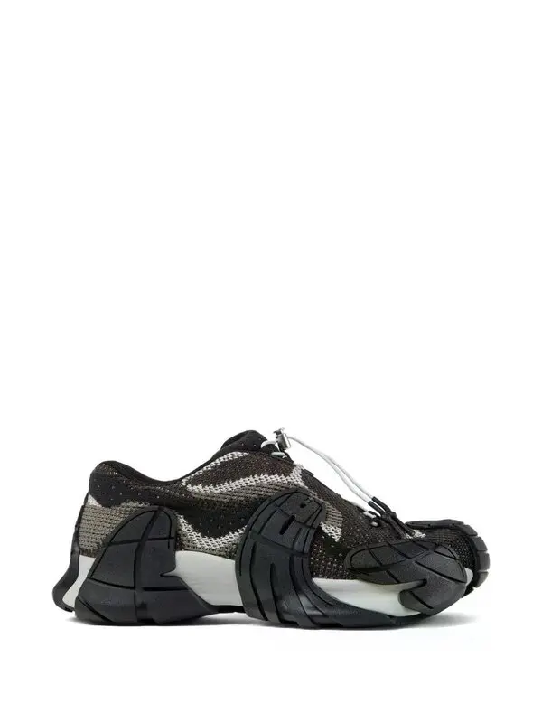 Camper Patterned Lace-up Sneakers - Black