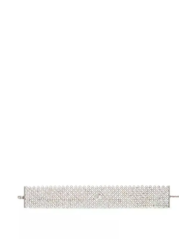 Blumarine Logo Plaque Choker Necklace - Silver