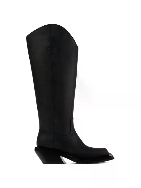 Camper Square Toe Leather Knee-high Boots