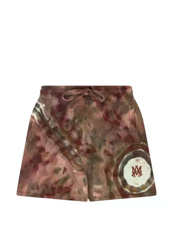 Amiri Tie-dye Cashmere Shorts - Red