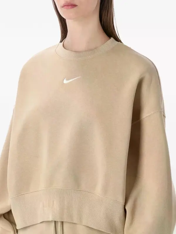 Nike Crewneck Sweatshirt With Logo Detail - Neutrals