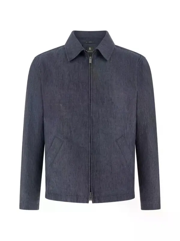 Boggi Milano Two-layer Technical Linen Bomber Jacket