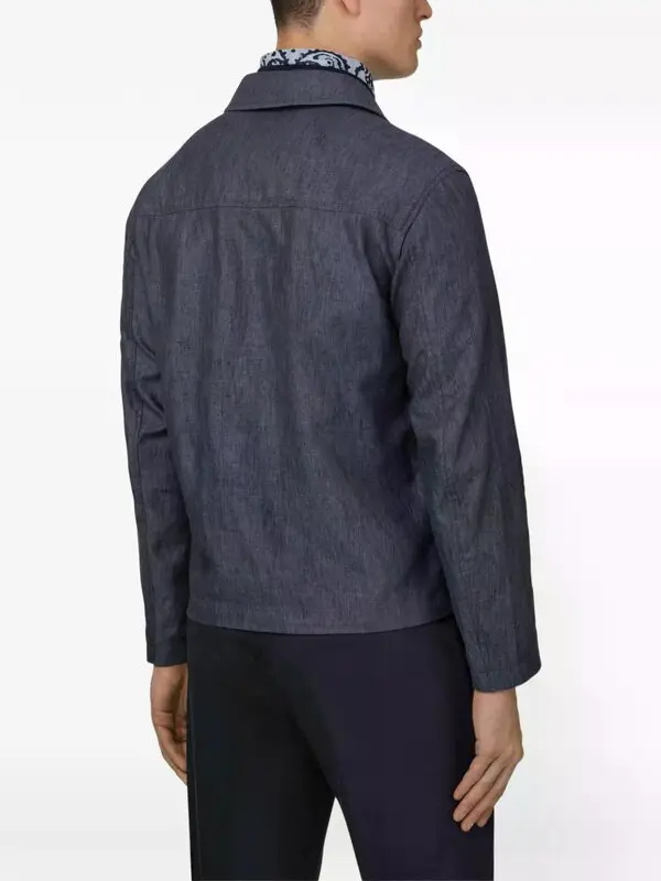 Boggi Milano Two-layer Technical Linen Bomber Jacket