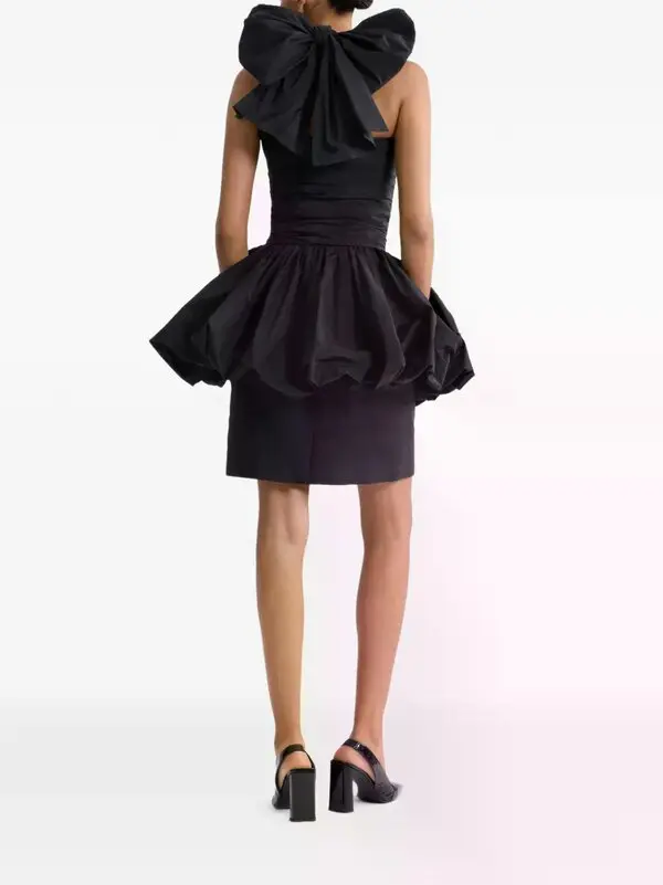 PATOU Halterneck Mini Dress With Gathered Bodice And Balloon Skirt