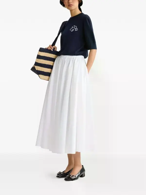 PATOU Short-sleeved Bow Detail Top