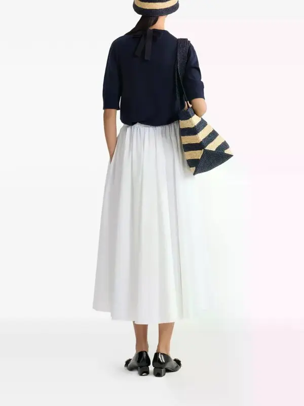PATOU Short-sleeved Bow Detail Top
