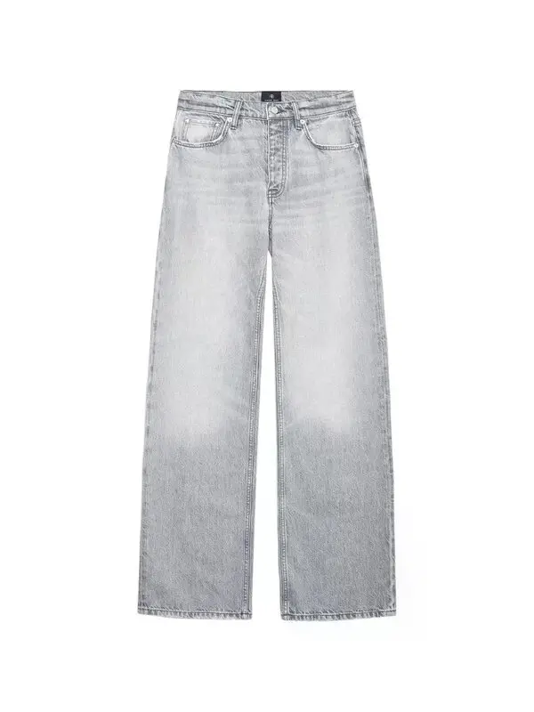 ANINE BING Hugh Wide Leg Jeans - Grey