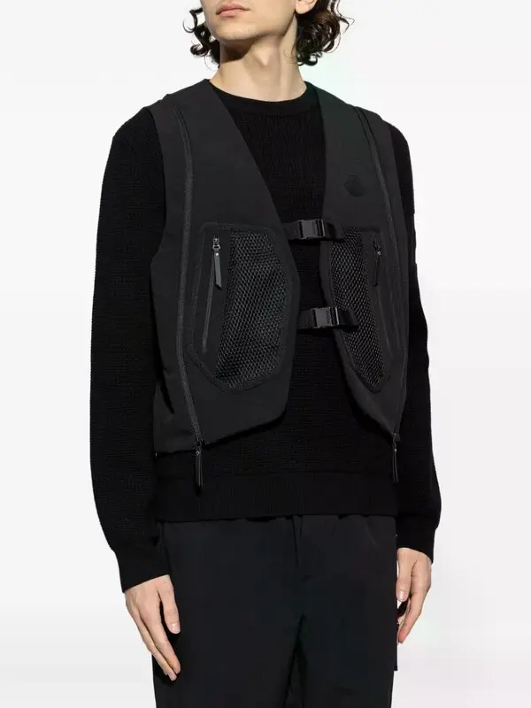 Moncler Spica Buckled Mesh-pocket Gilet