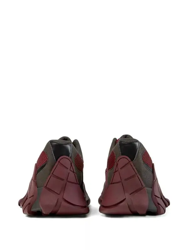 Camper Grey Panelled Trainers - Red