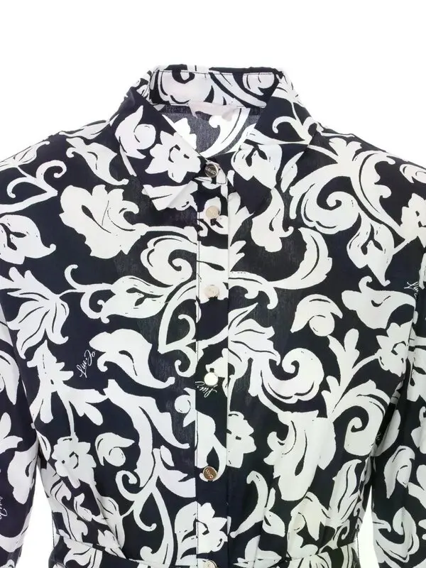 Liu Jo Floral Belted Midi Shirt Dress