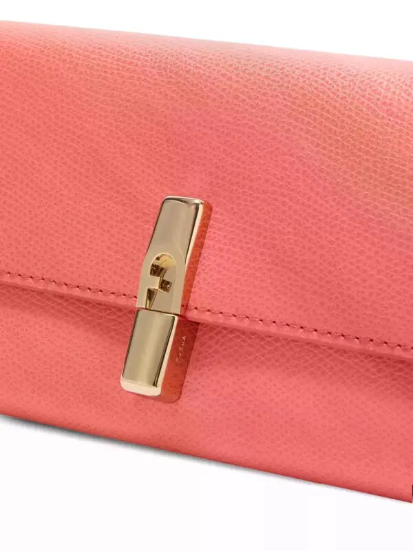 Furla Continental Logo-plaque Leather Wallet - Orange